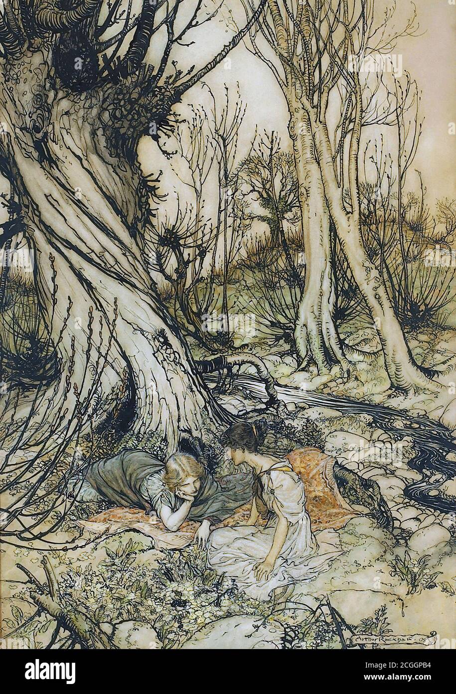 Rackham Arthur - a Midsummer Night's Dream - Hermia and Helena 2 ...