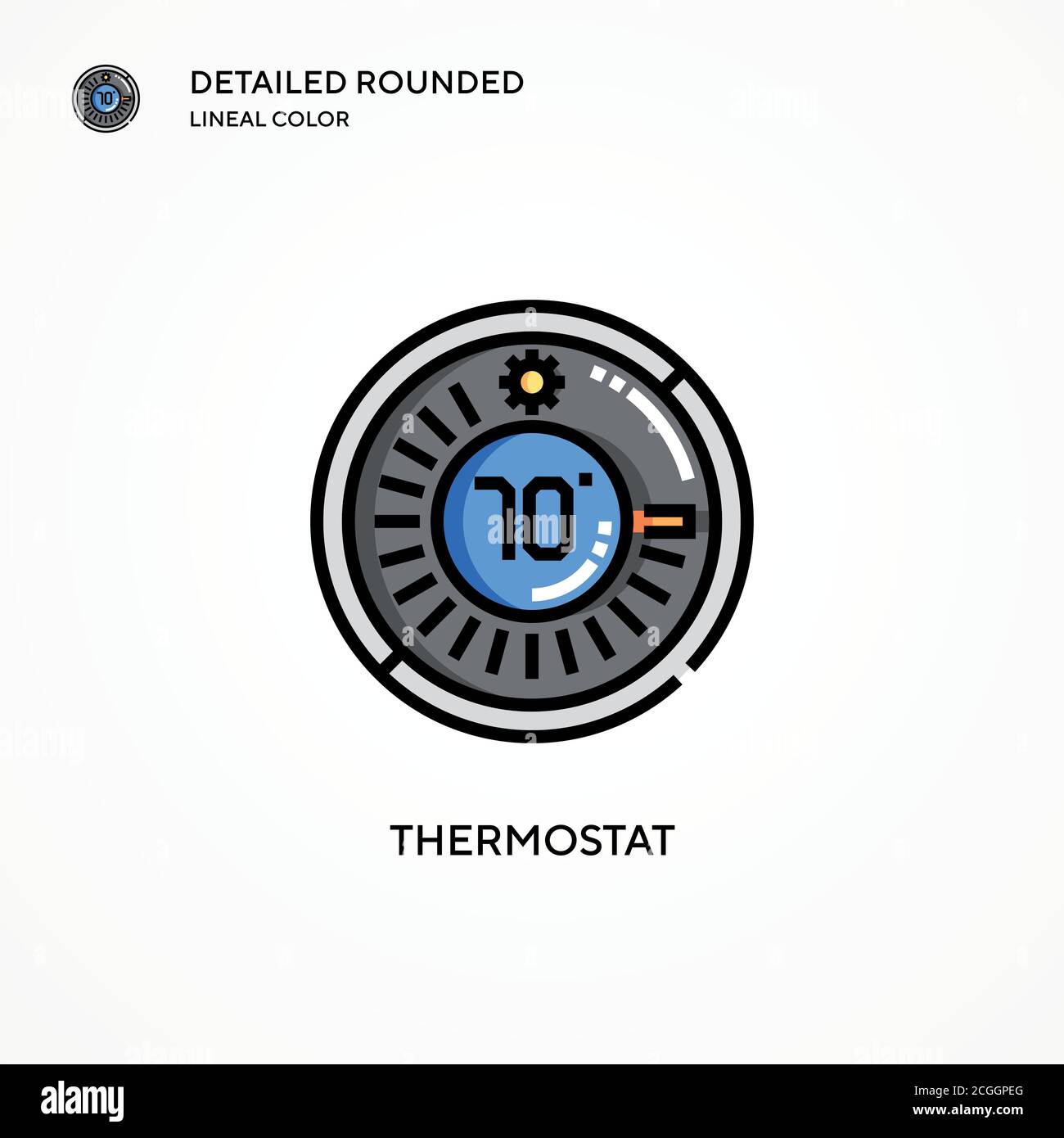 Thermostat vector icon. Modern vector illustration concepts. Easy to ...