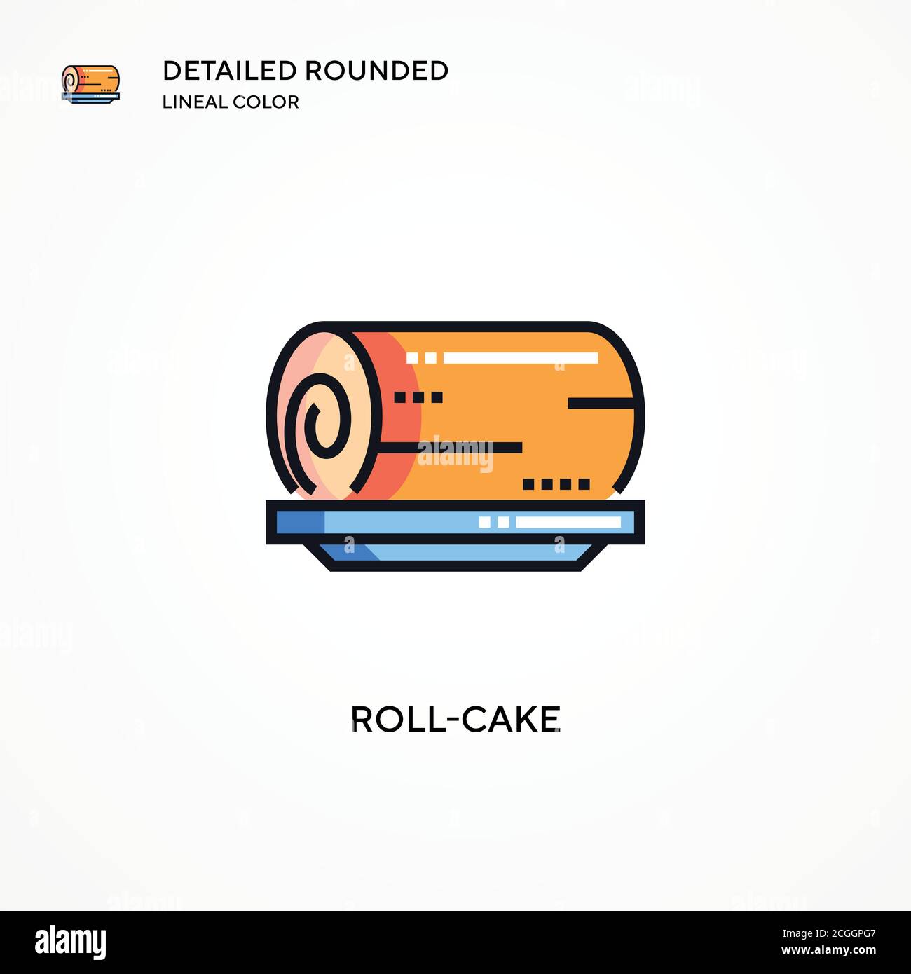 Roll-cake vector icon. Modern vector illustration concepts. Easy to ...