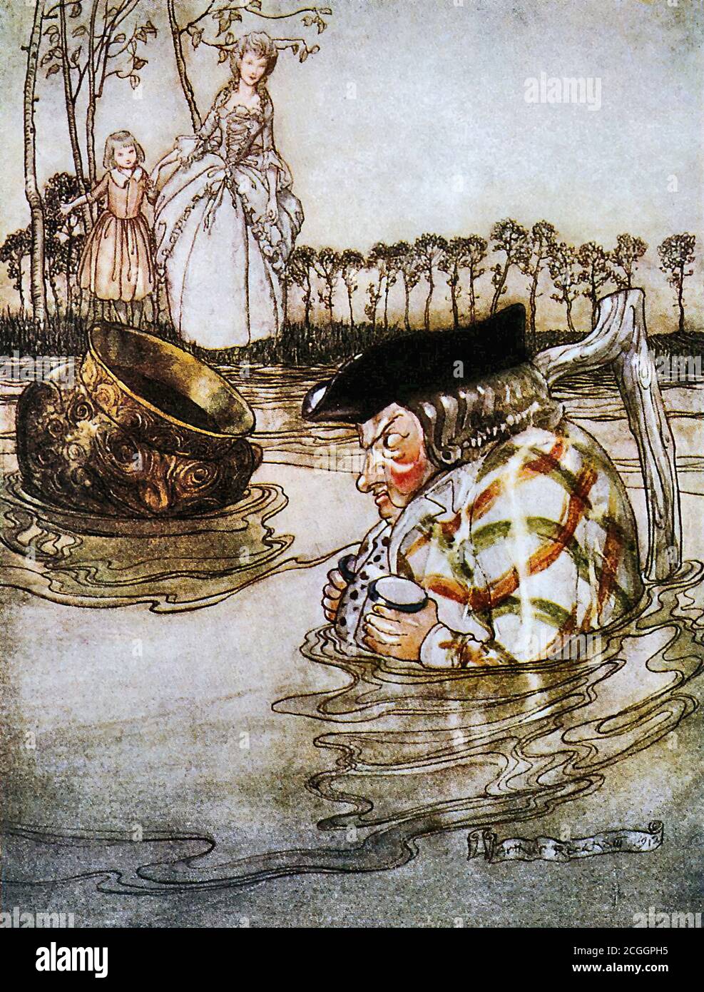 Rackham Arthur - Aesop's Fables - the Two Pots - British School - 19th ...