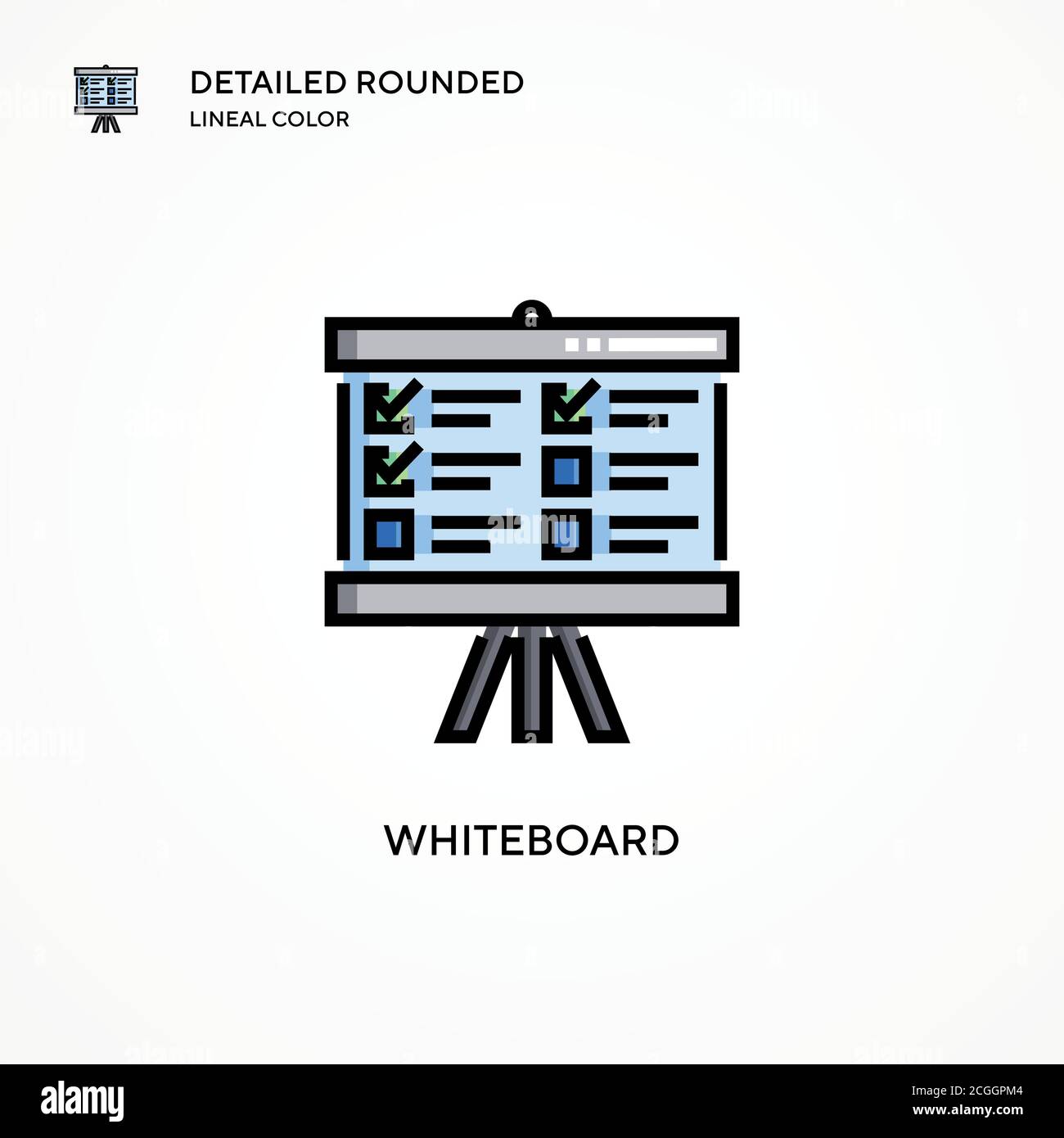 Whiteboard vector icon. Modern vector illustration concepts. Easy to ...