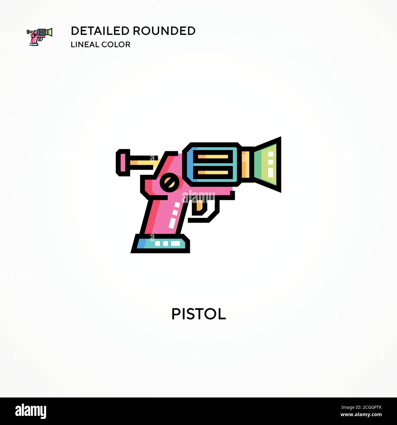 Pistol vector icon. Modern vector illustration concepts. Easy to edit ...