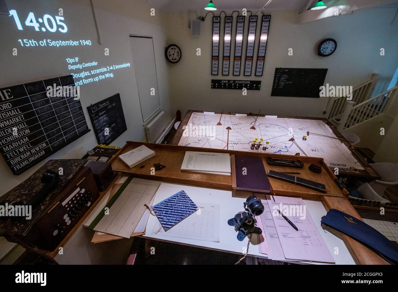 London, UK. 11th Sep, 2020. The ops room and plotting board - IWM ...