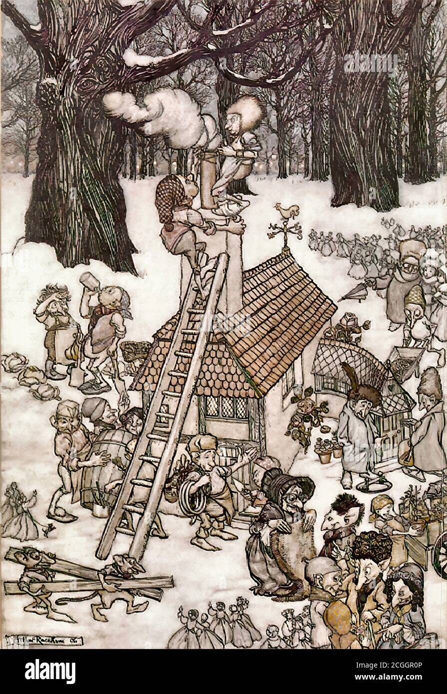 Rackham Arthur - Building the House for Maimie - British School - 19th ...