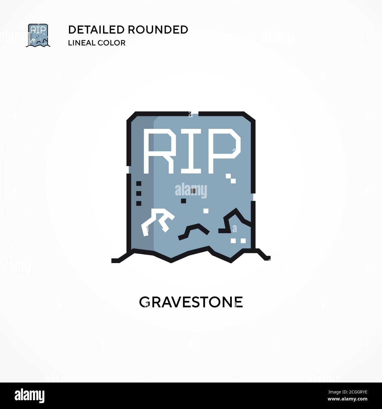 Gravestone vector icon. Modern vector illustration concepts. Easy to ...