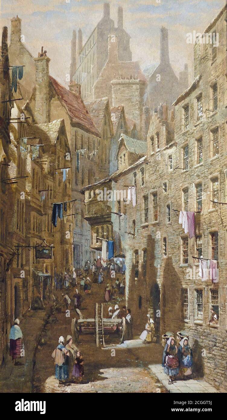 Rayner Louise - Edinburgh - British School - 19th Century Stock Photo ...