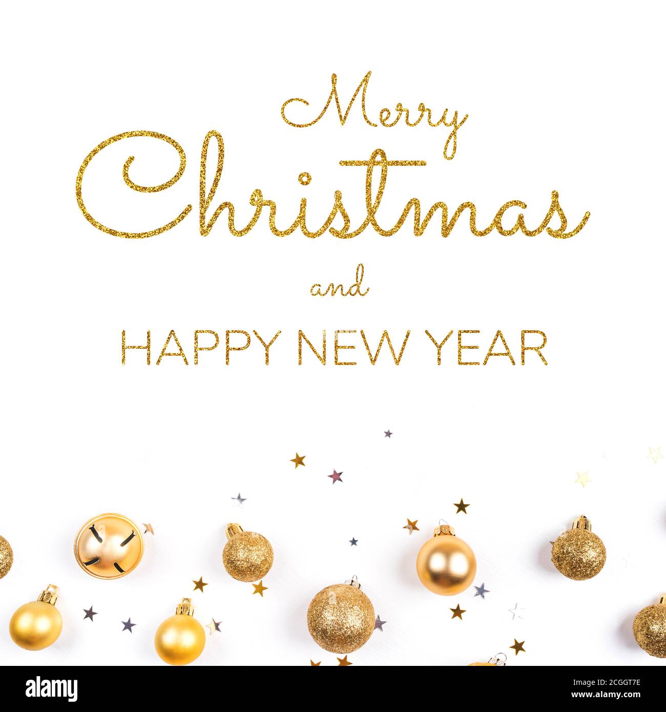Festive white background with Christmas decorations Stock Photo - Alamy