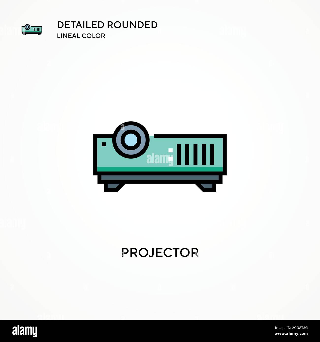 Projector vector icon. Modern vector illustration concepts. Easy to ...