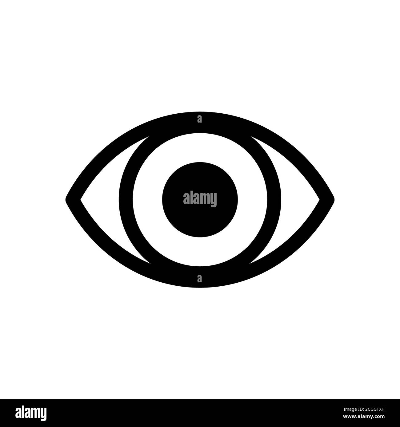 Eye vector icon. Optic eyesight and look symbol. View or watch sign ...