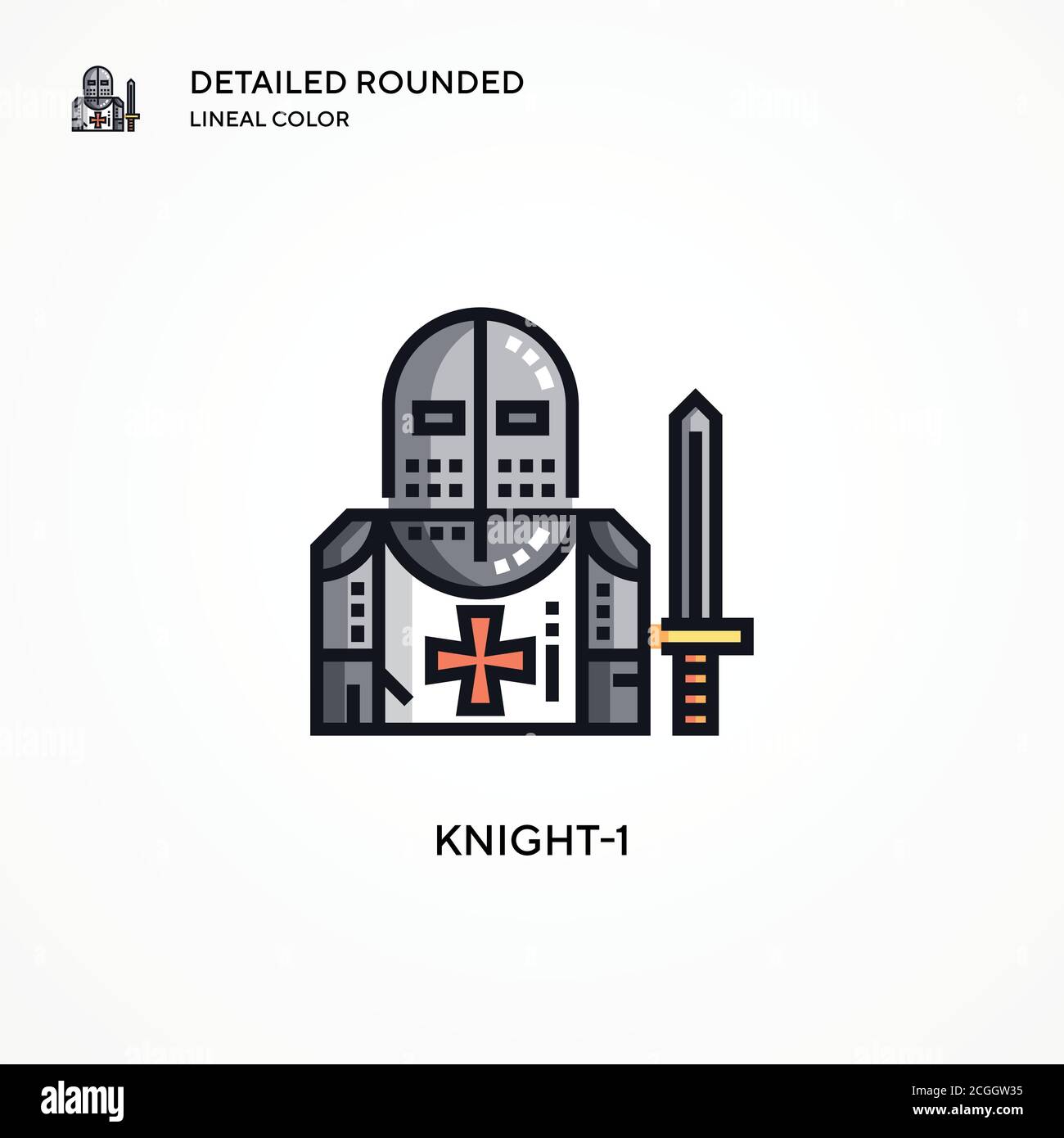 Knight-1 vector icon. Modern vector illustration concepts. Easy to edit ...