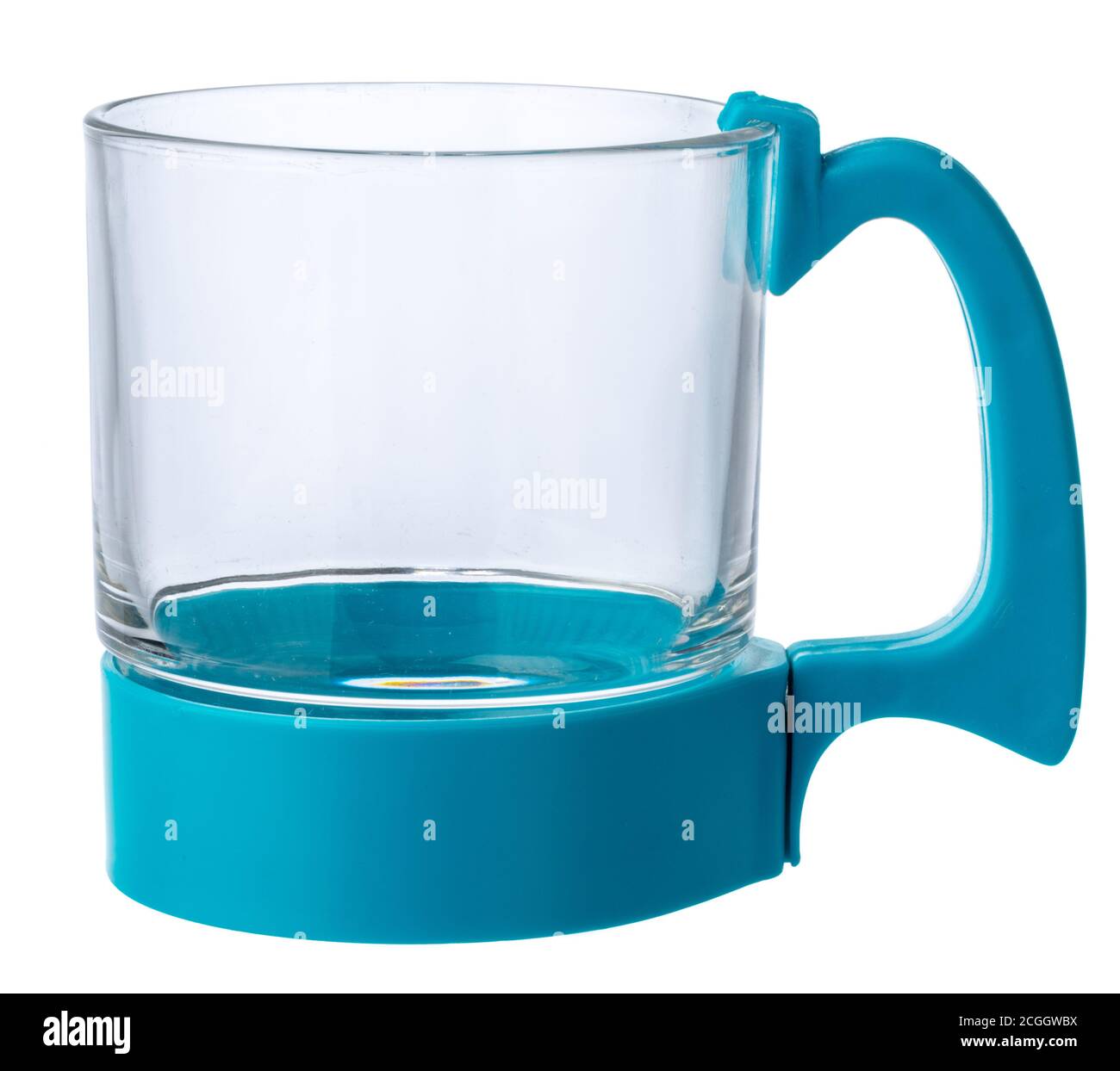Empty glass cup isolated on white background Stock Photo - Alamy