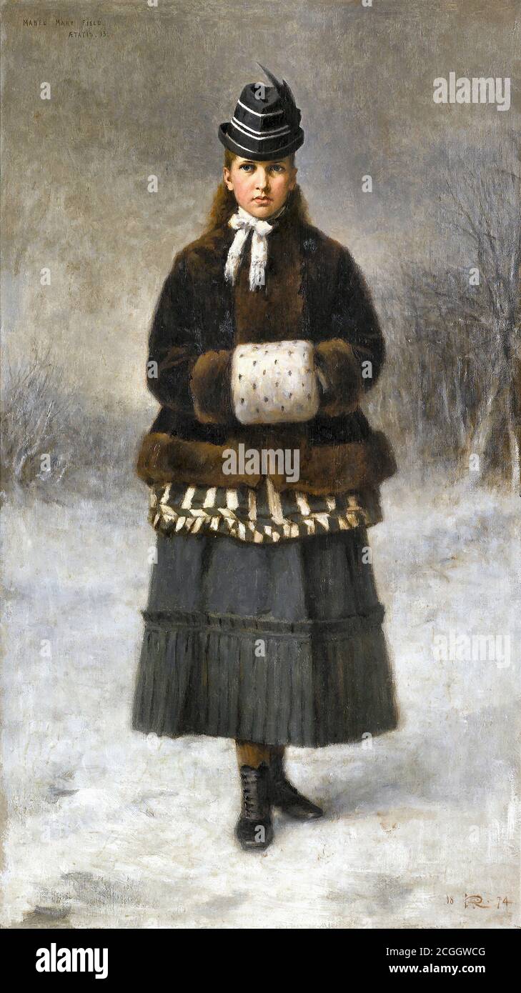 Reid Sir George - Portrait of Mabel Mary Field. Aged 13 - British ...