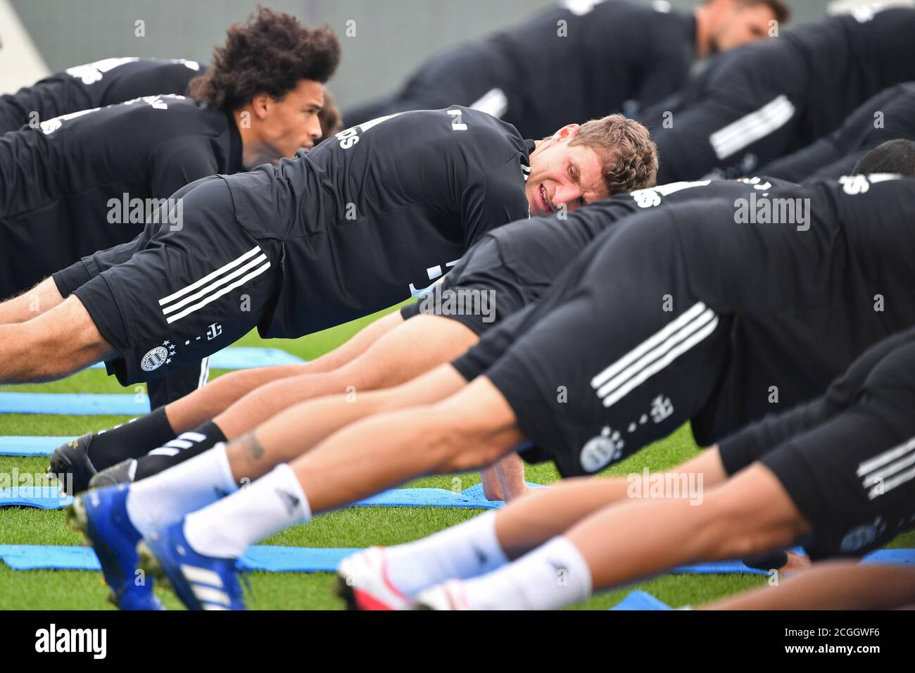 Munich, Germany. 11th Sep, 2020. The almost complete squad for ...