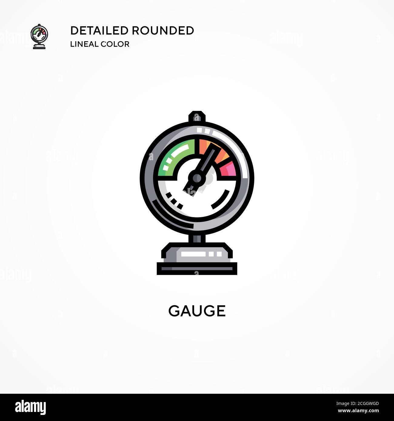 Gauge vector icon. Modern vector illustration concepts. Easy to edit ...