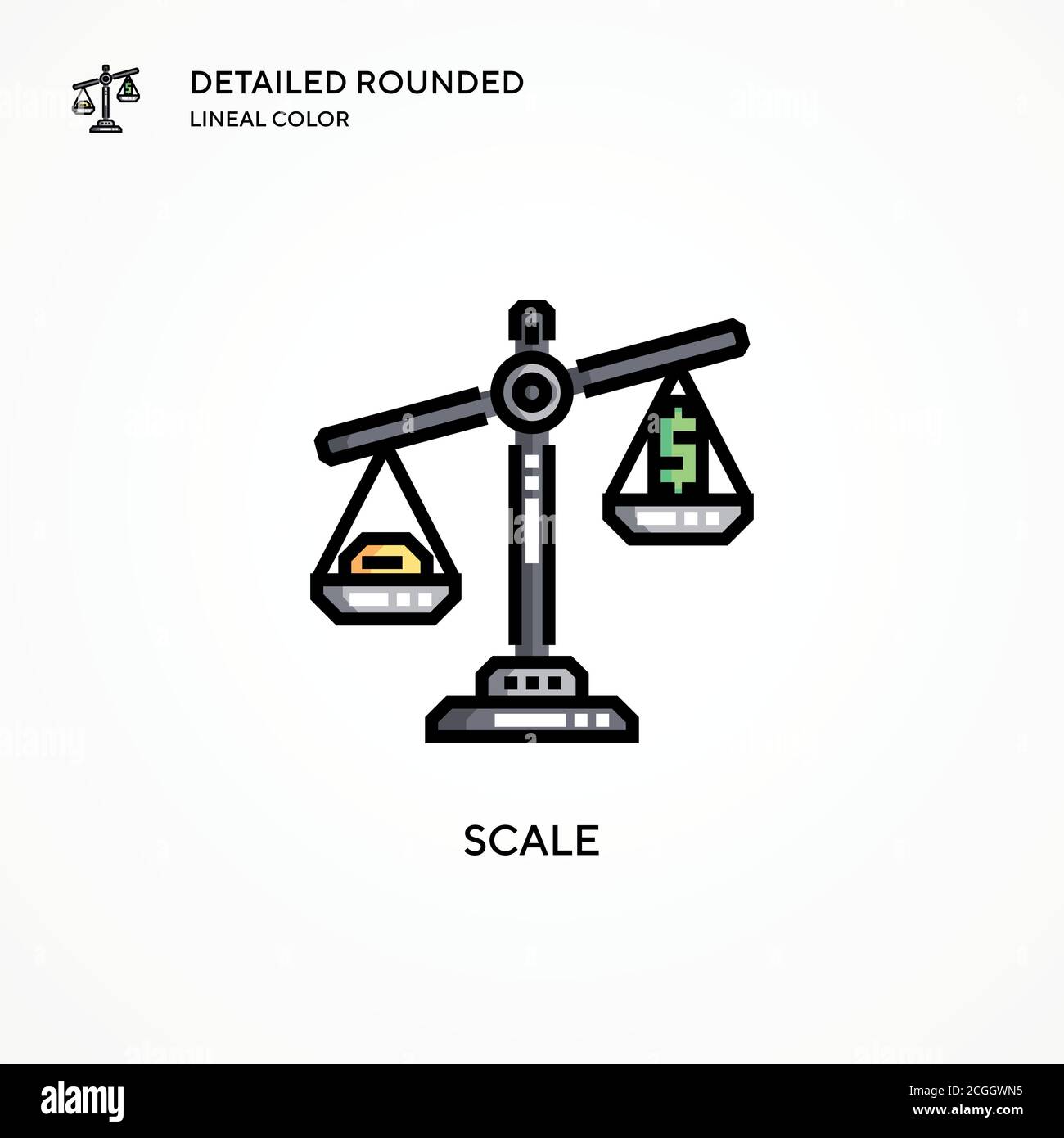 Scale vector icon. Modern vector illustration concepts. Easy to edit ...