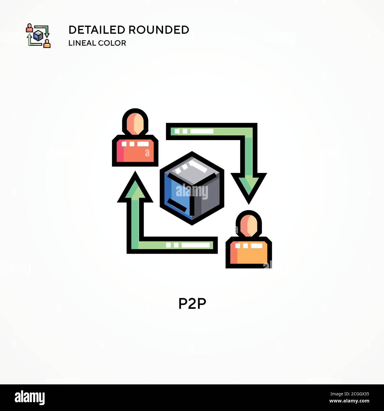 P2p vector icon. Modern vector illustration concepts. Easy to edit and ...