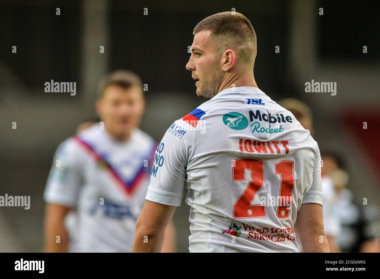 Try scorer Wakefield Trinity's Max Jowitt Stock Photo - Alamy