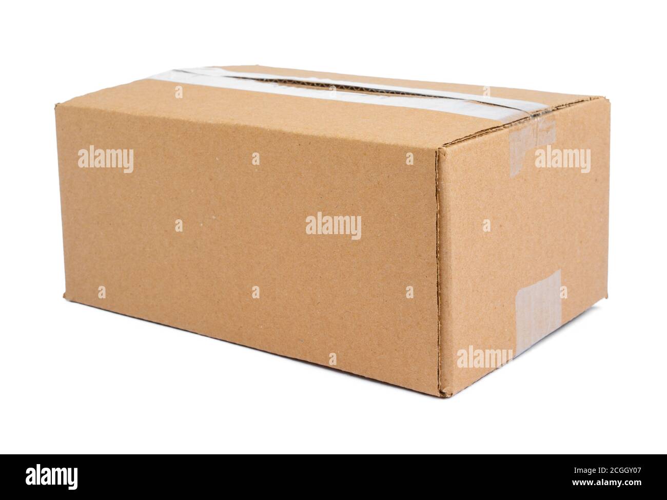 Single carton moving box isolated on white background Stock Photo - Alamy