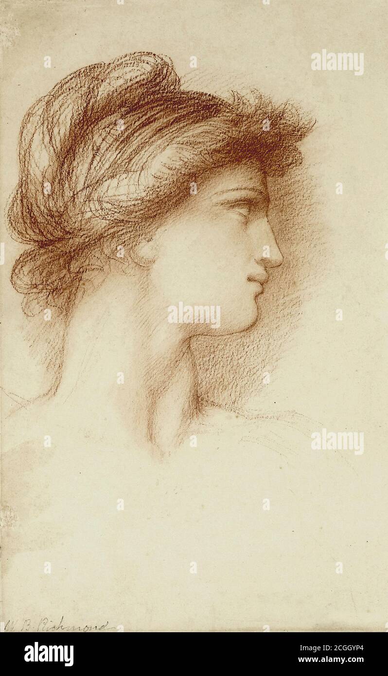 Richmond William Blake - Venus and Anchises 1 (Study for the Head of ...