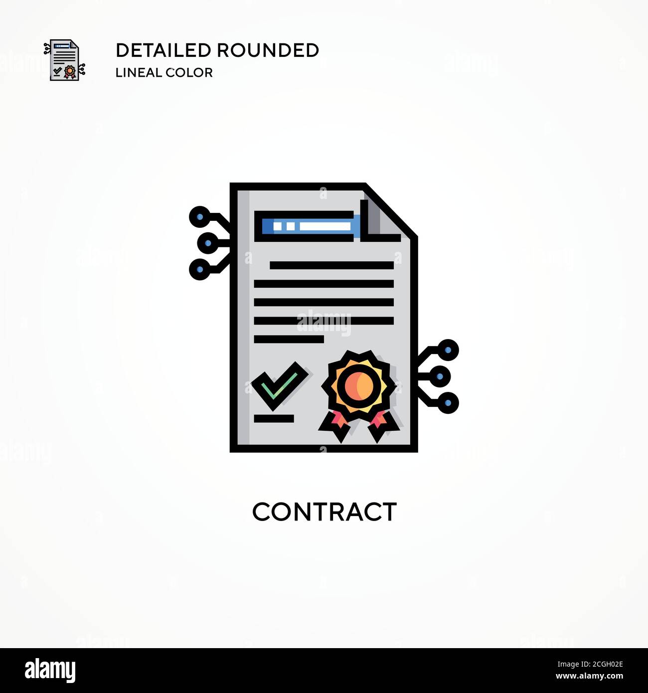 Contract vector icon. Modern vector illustration concepts. Easy to edit ...