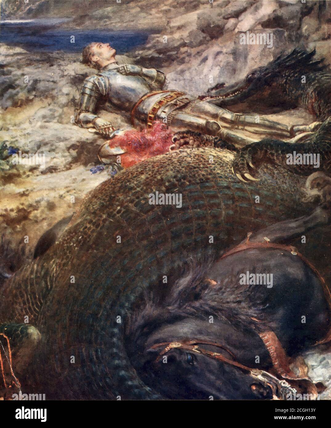 Rivière Briton - St George and the Dragon - British School - 19th ...