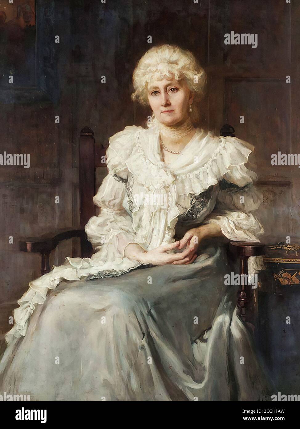 Rivière Hugh Goldwin - Portrait of Lady Constance Walpole Wife of Sir ...