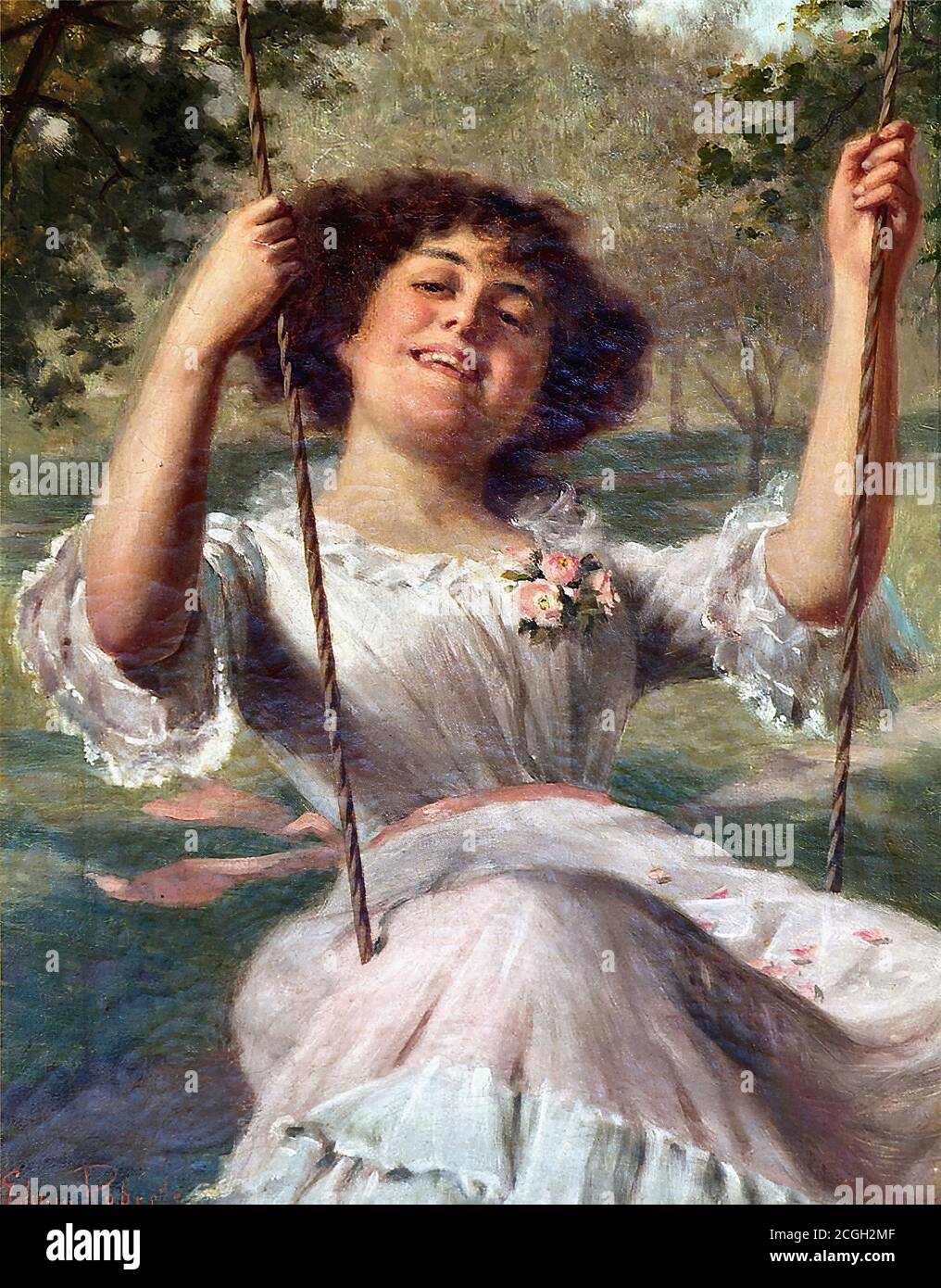 Roberts Edwin Thomas - Full Swing - British School - 19th Century Stock ...