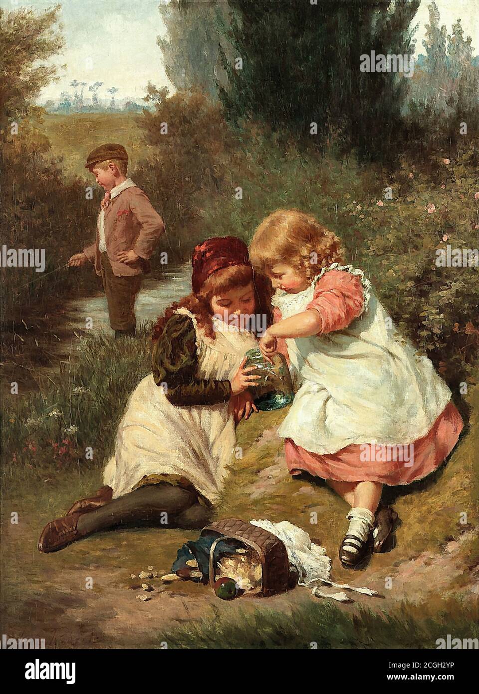 Roberts Edwin Thomas - Little Fishes - British School - 19th Century ...