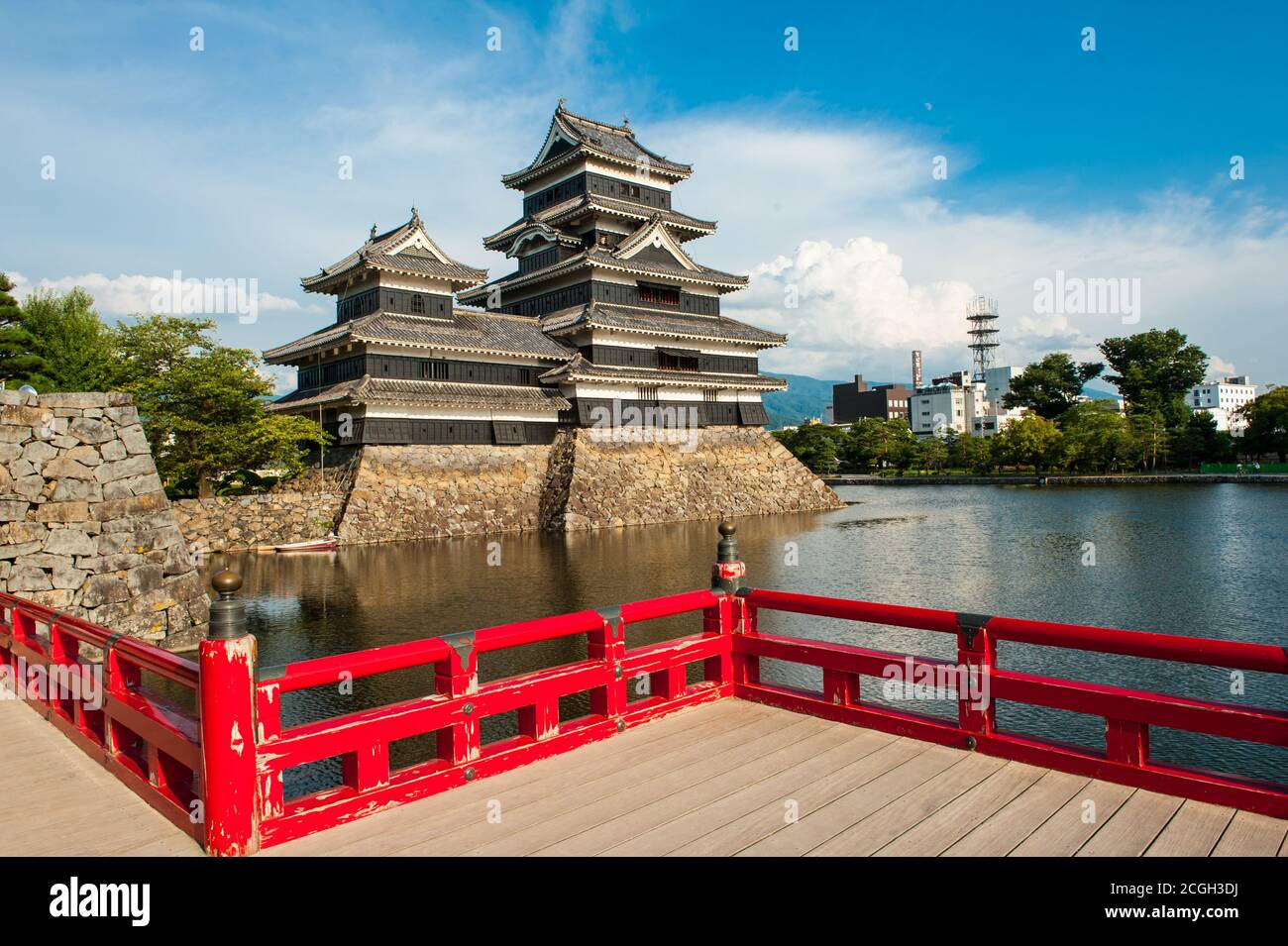 Beautiful medieval castle Matsumoto in the eastern Honshu, Japan Stock ...