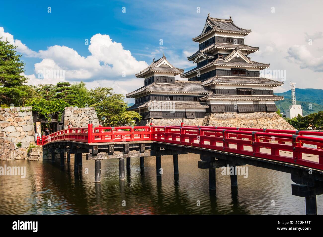 Beautiful medieval castle Matsumoto in the eastern Honshu, Japan Stock ...