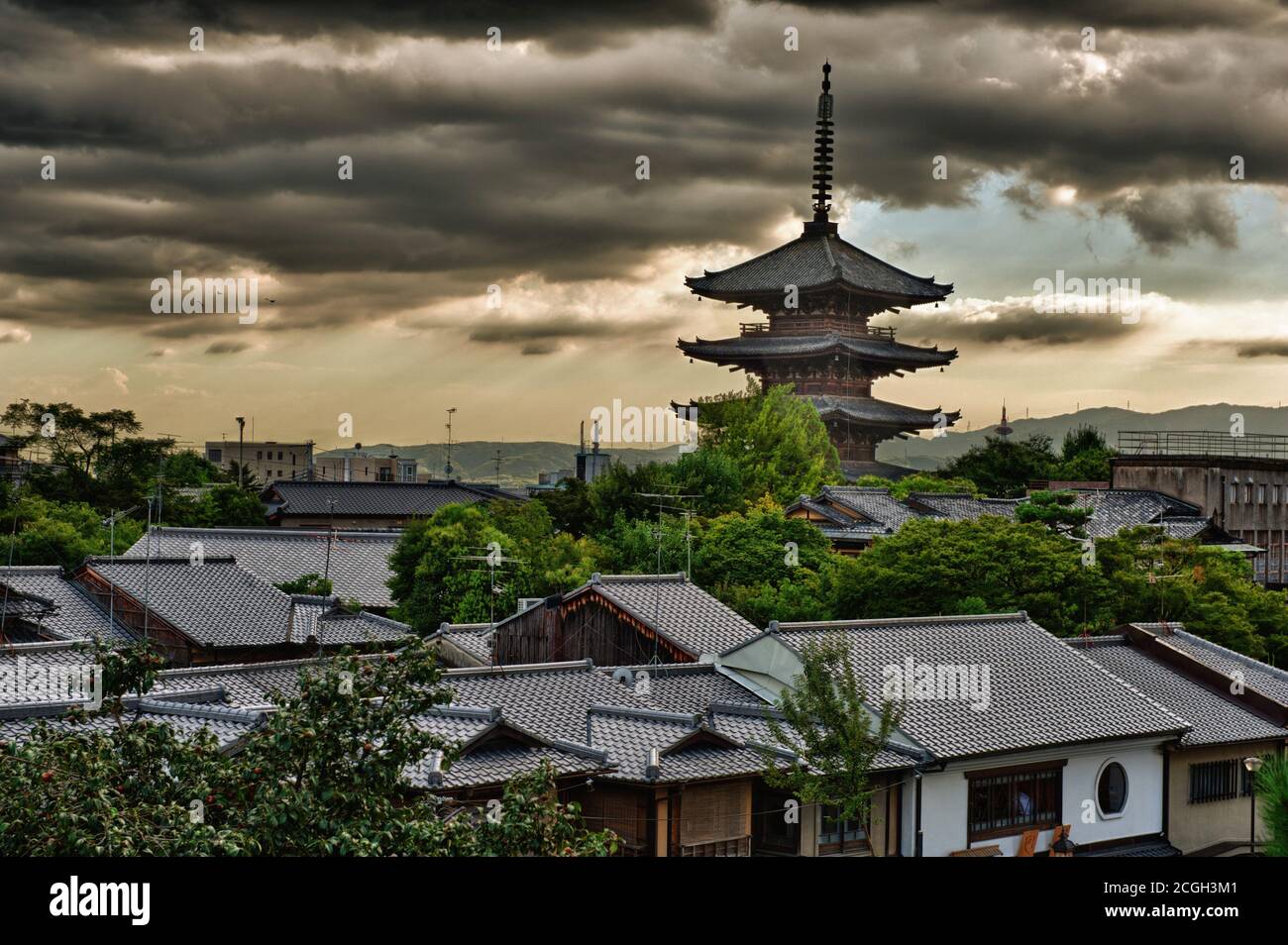 Sunset over kyoto city hi-res stock photography and images - Alamy