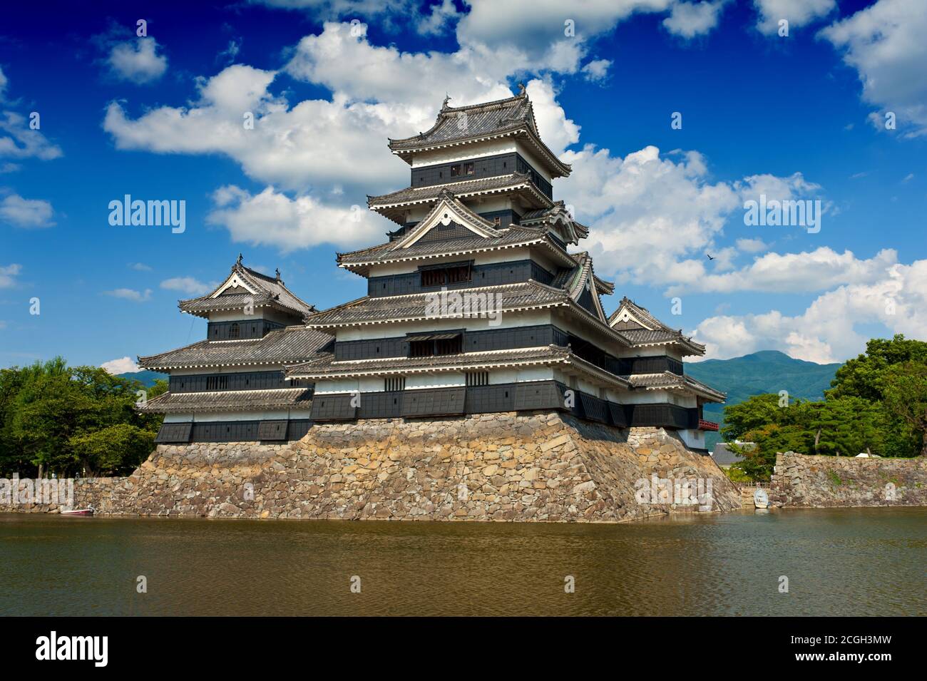 Beautiful medieval castle Matsumoto in the eastern Honshu, Japan Stock ...