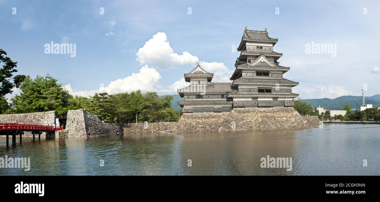Beautiful medieval castle Matsumoto in the eastern Honshu, Japan Stock ...