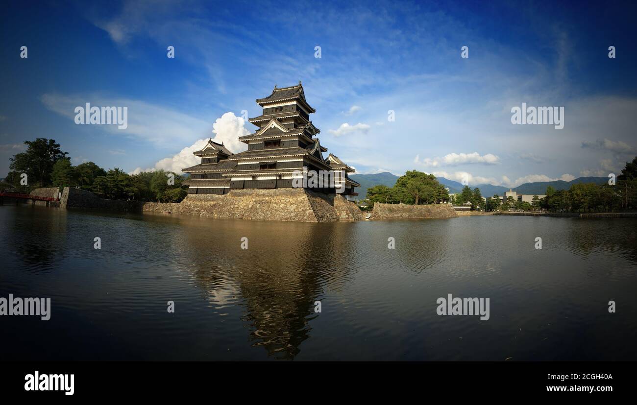 Beautiful medieval castle Matsumoto in the eastern Honshu, Japan Stock ...