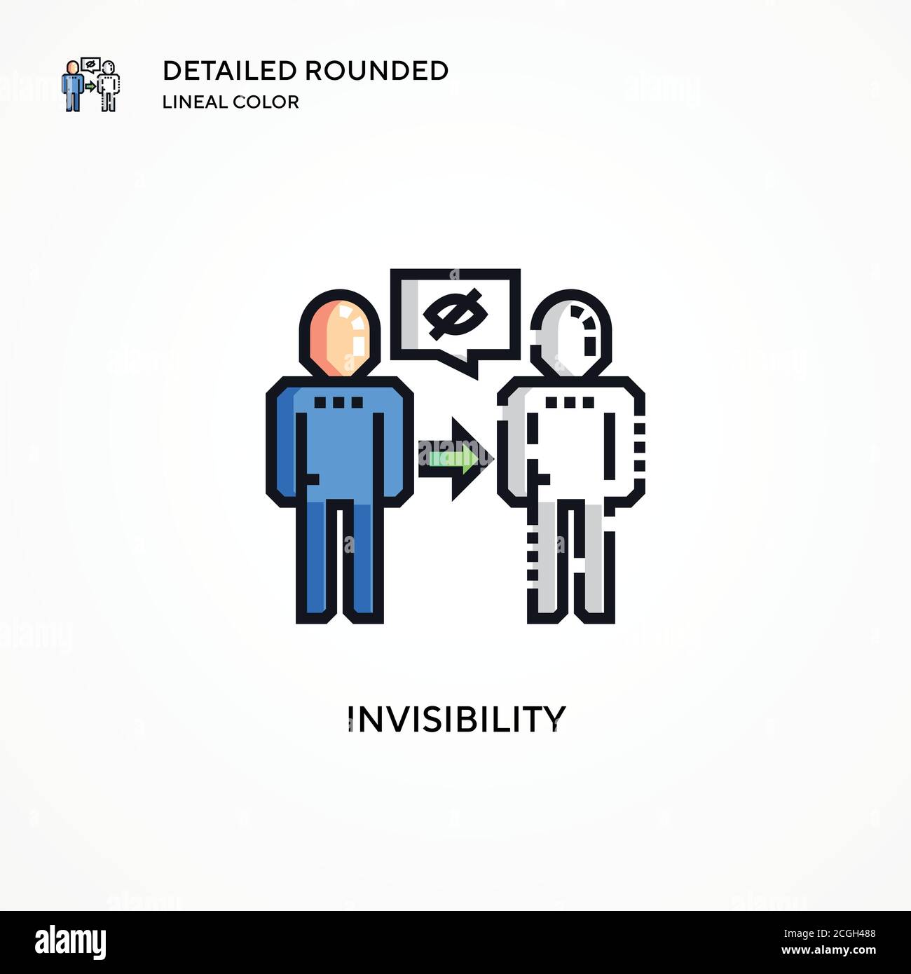 Invisibility vector icon. Modern vector illustration concepts. Easy to ...