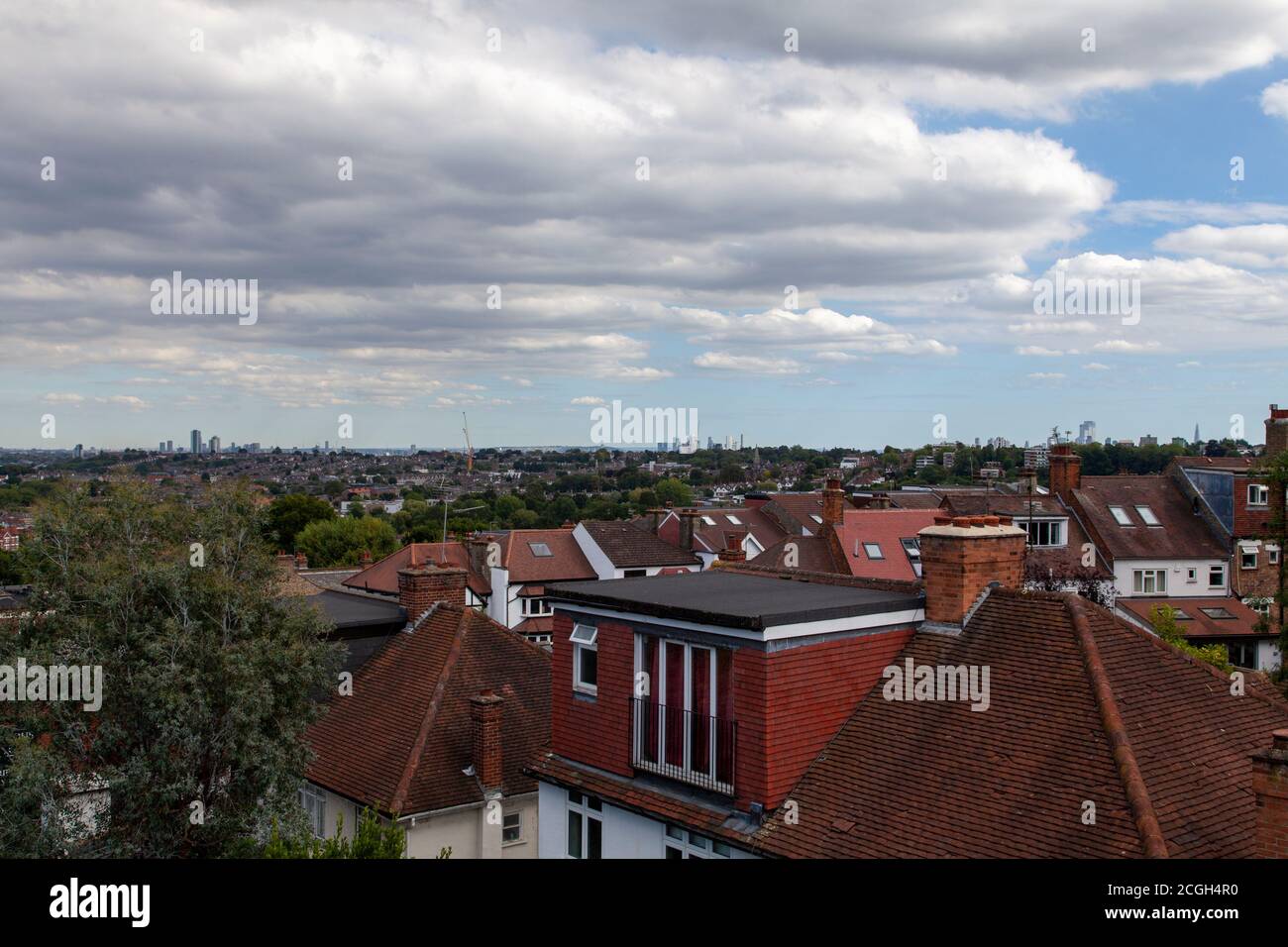 View from the Parkland Walk (North), Muswell Hill, London N10 Stock ...