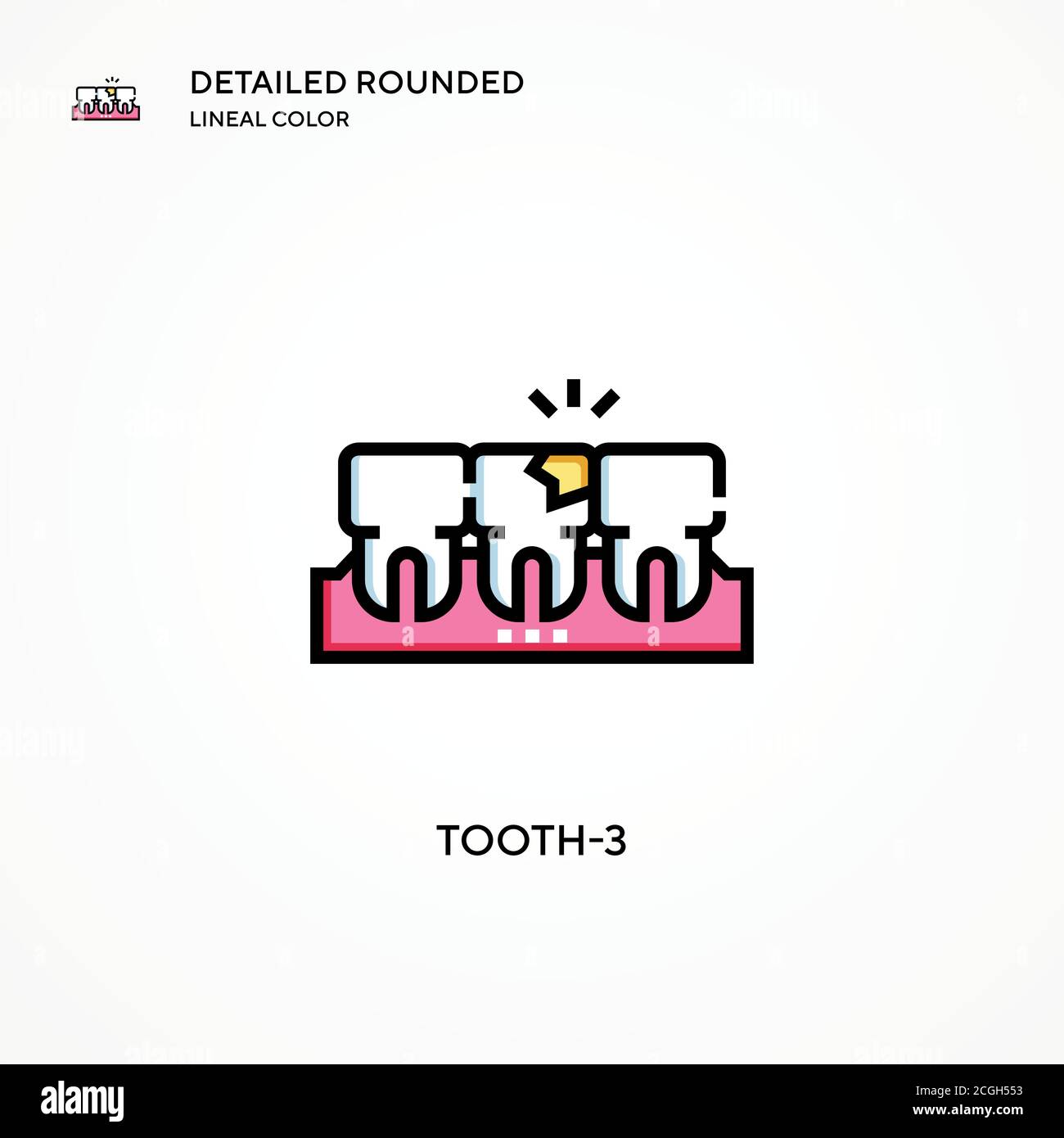Tooth-3 vector icon. Modern vector illustration concepts. Easy to edit ...