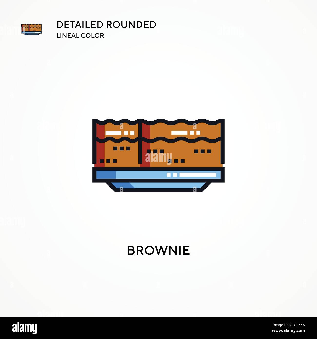 Brownie vector icon. Modern vector illustration concepts. Easy to edit ...