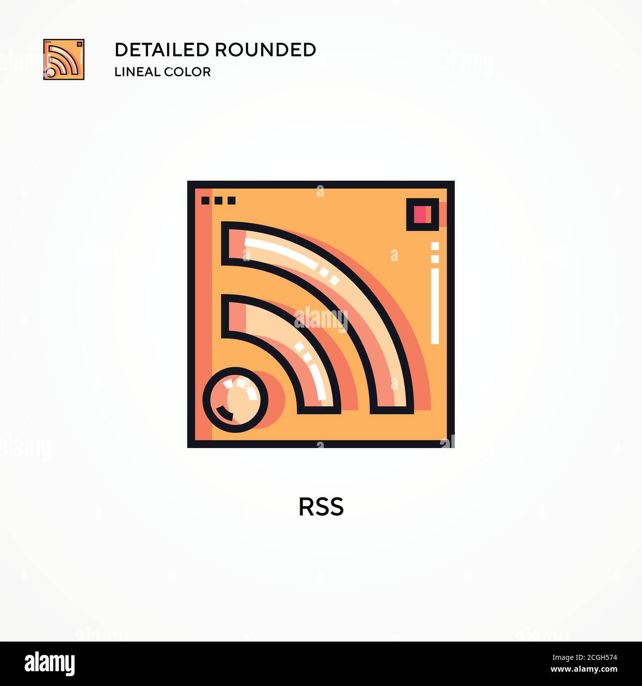 Rss vector icon. Modern vector illustration concepts. Easy to edit and ...