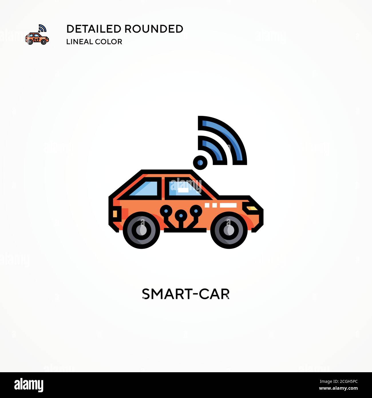 Smart-car vector icon. Modern vector illustration concepts. Easy to ...