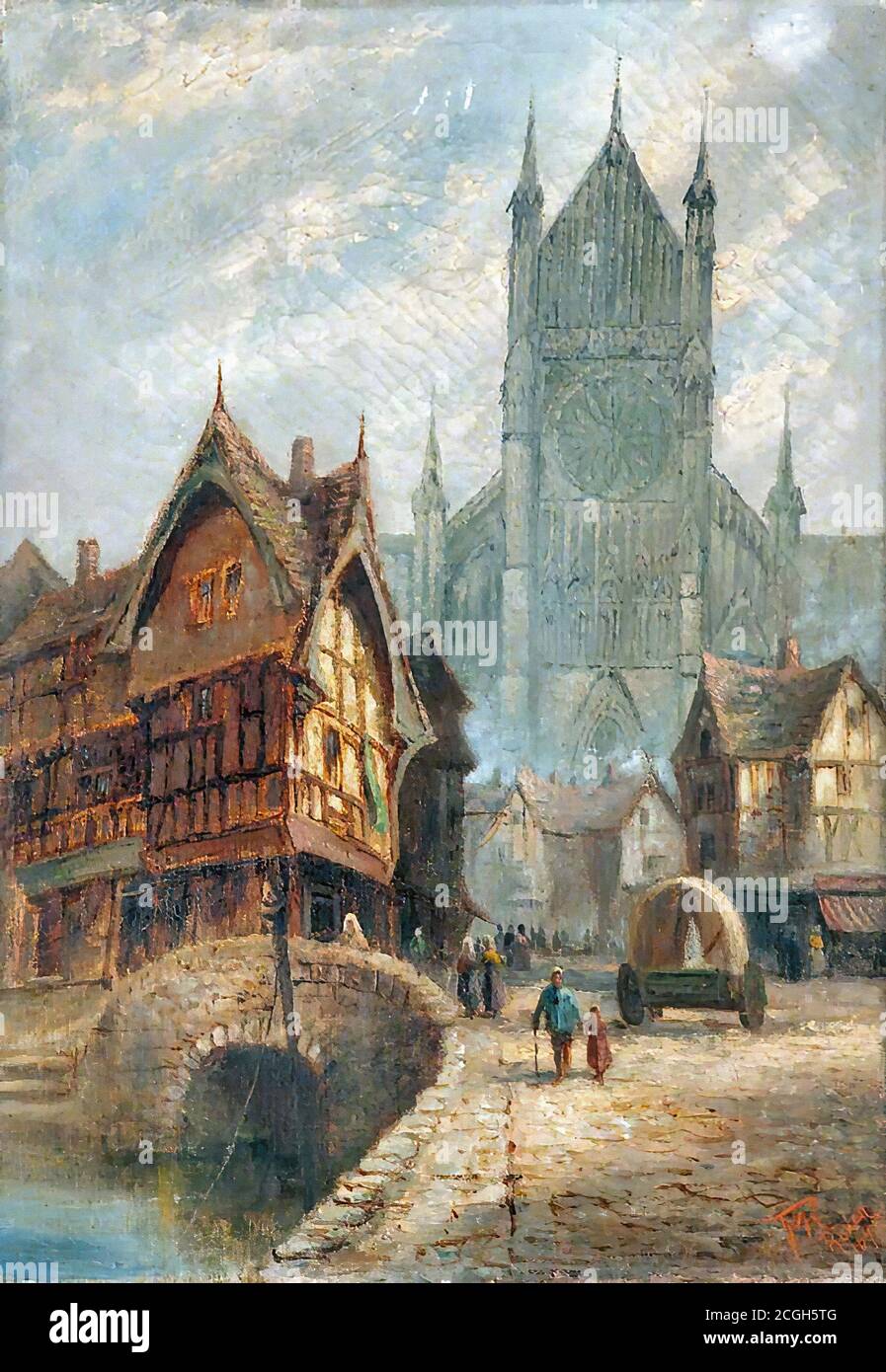 Rooke Thomas Matthews - Rouen - British School - 19th Century Stock ...