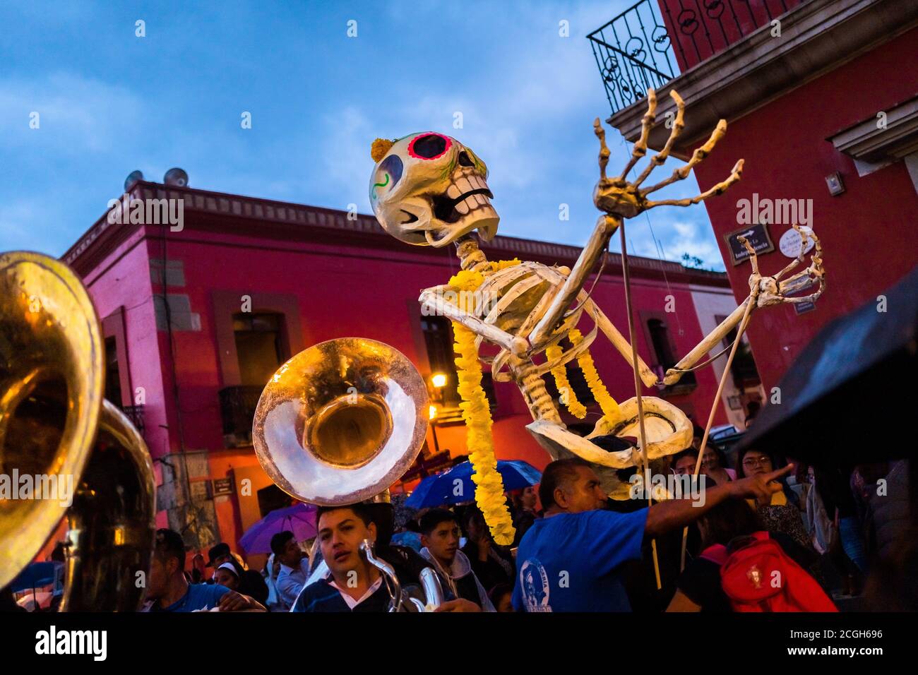 A giant Calaca figure, a Mexican icon representing the deceased, is ...