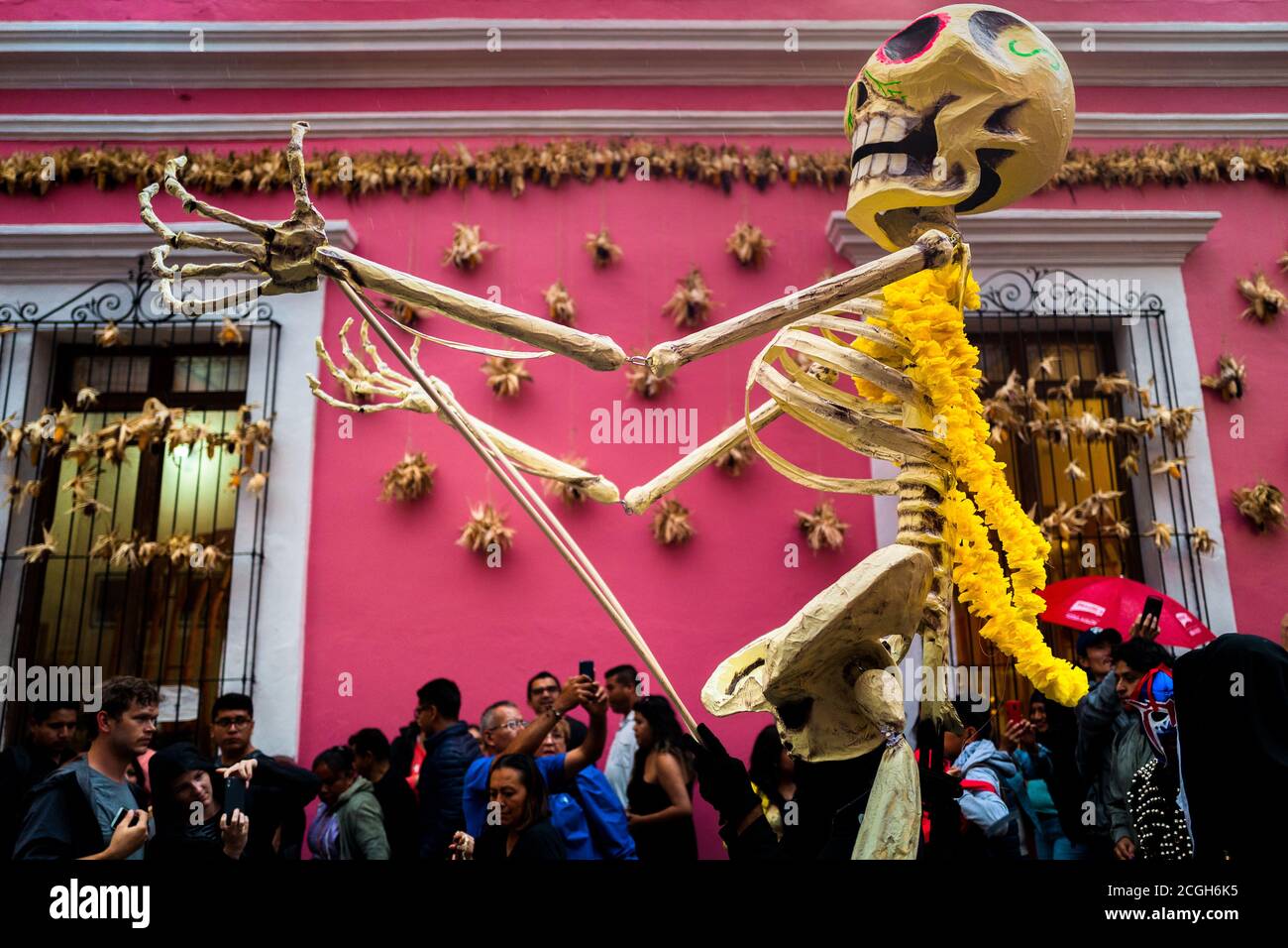 A giant Calaca figure, a Mexican icon representing the deceased, is ...