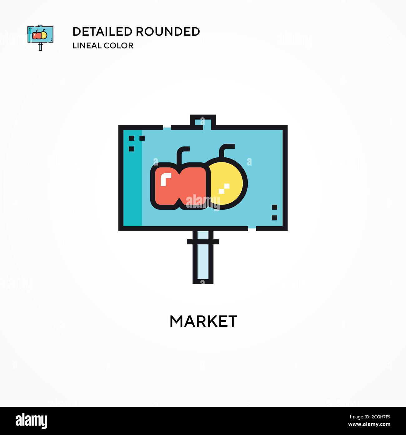 Market vector icon. Modern vector illustration concepts. Easy to edit ...