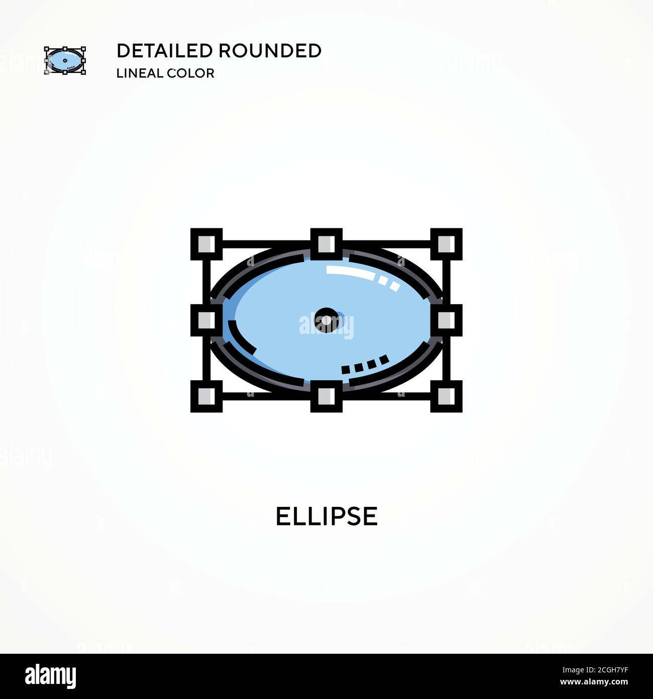 Ellipse vector icon. Modern vector illustration concepts. Easy to edit ...