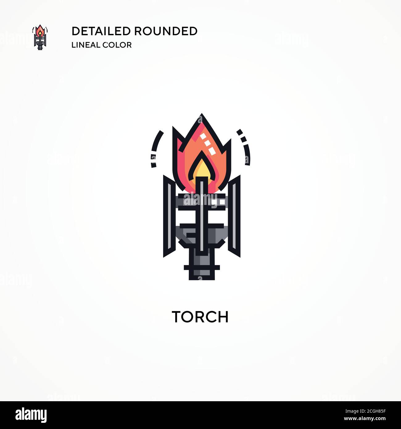 Torch vector icon. Modern vector illustration concepts. Easy to edit ...