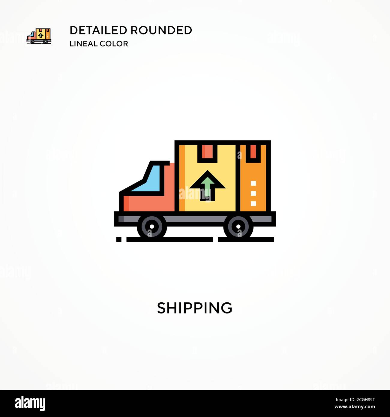 Shipping vector icon. Modern vector illustration concepts. Easy to edit ...