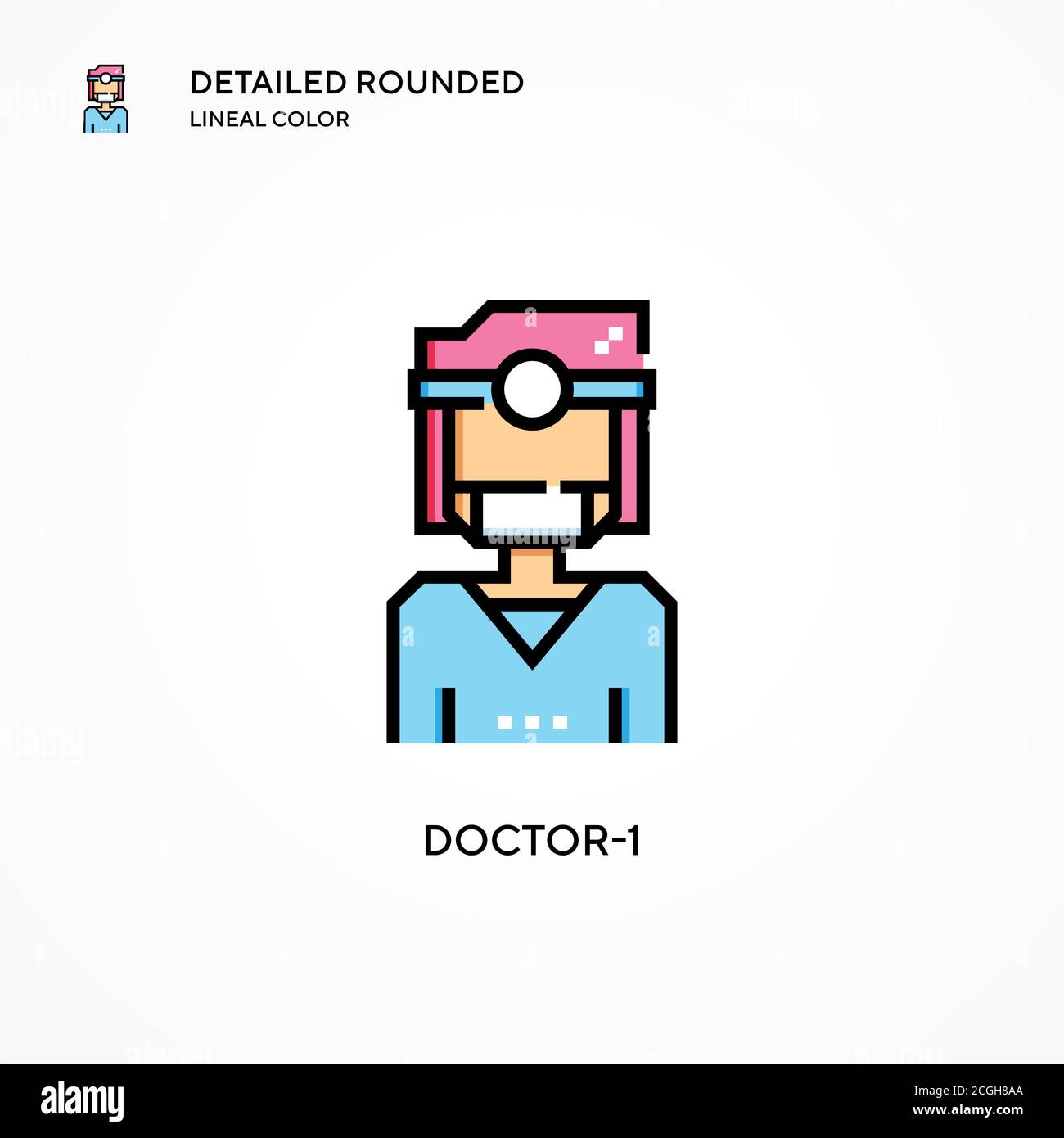 Doctor-1 vector icon. Modern vector illustration concepts. Easy to edit ...