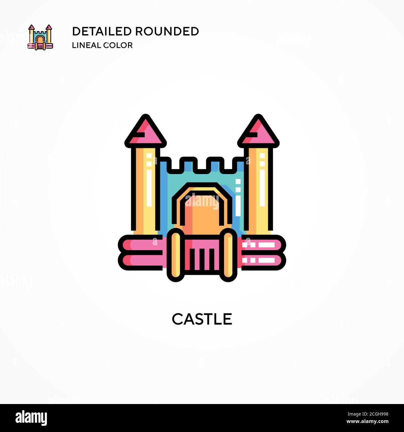 Castle vector icon. Modern vector illustration concepts. Easy to edit ...