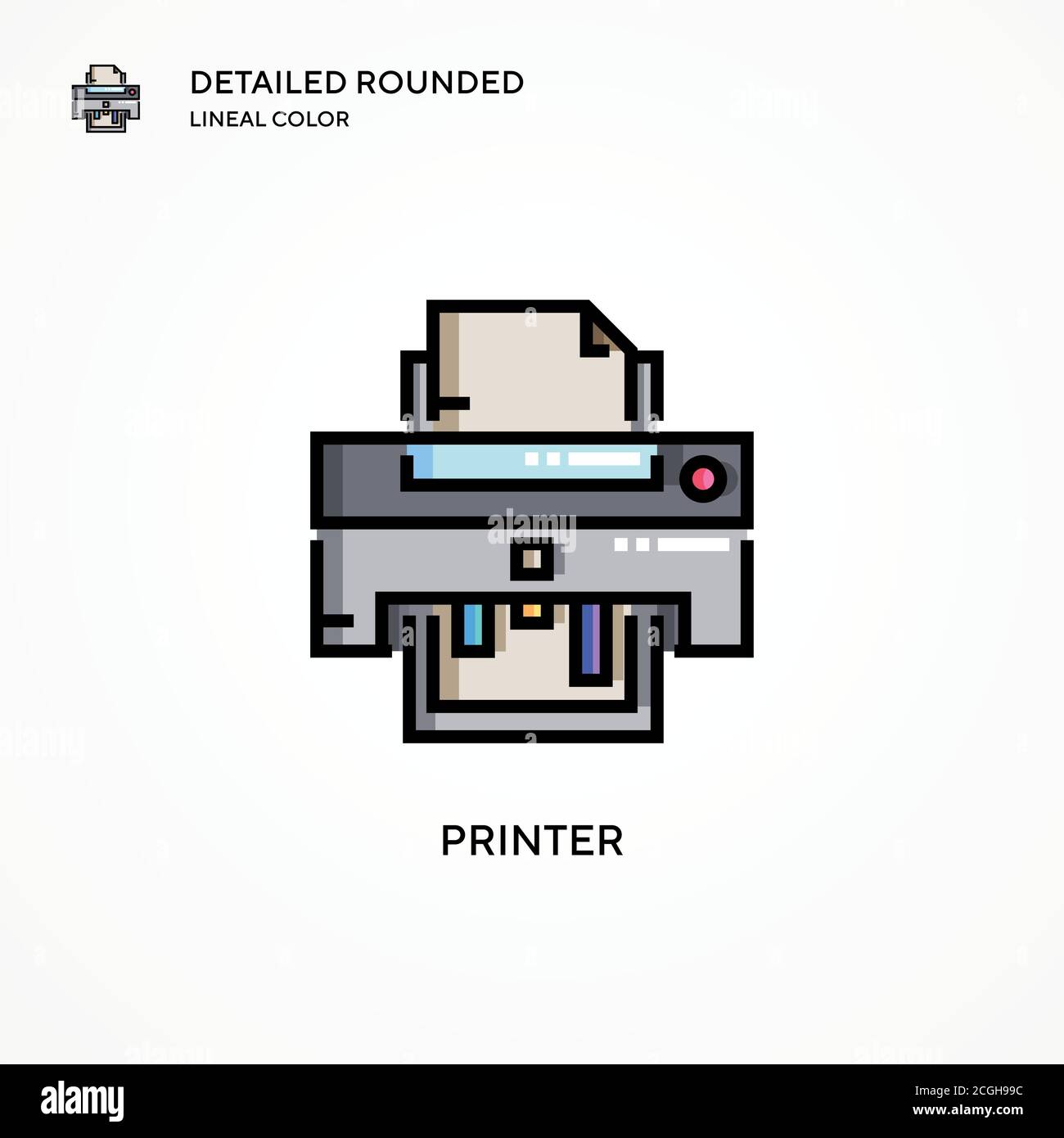 Printer vector icon. Modern vector illustration concepts. Easy to edit ...